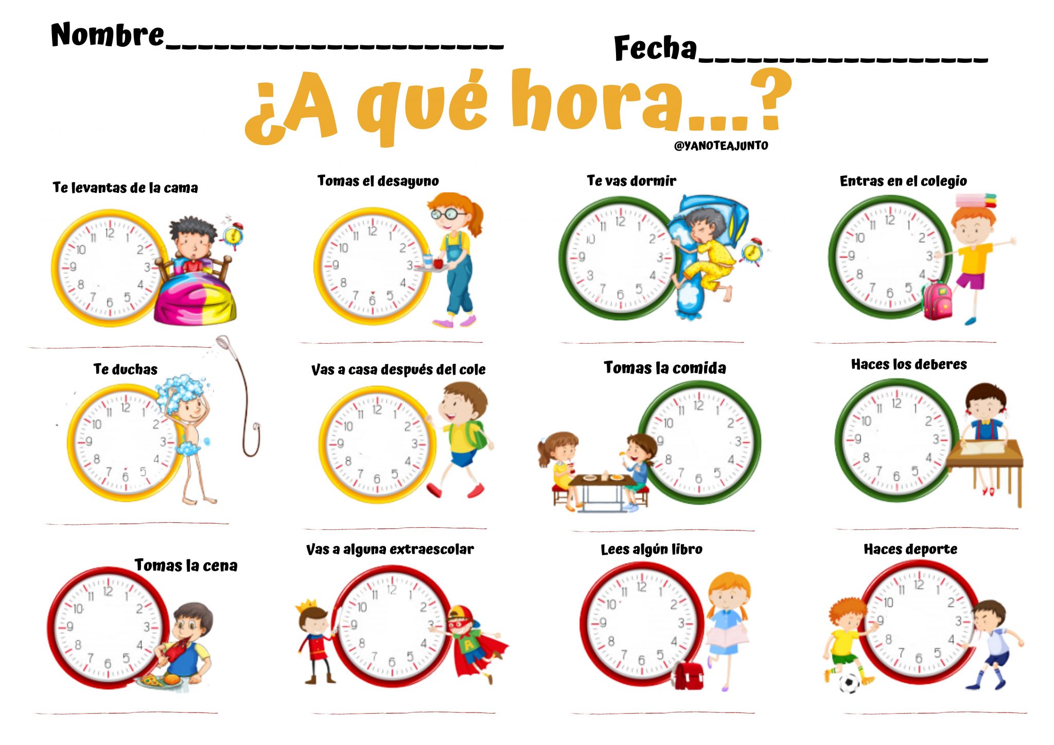 Fantástico cuaderno para trabajar las horas en primaria -Orientacion ...
