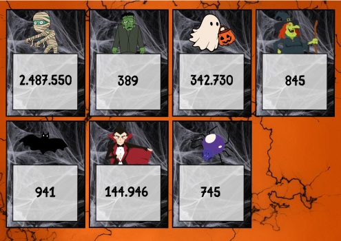 La caza matemática de la noche de Halloween: Operaciones básicas ...