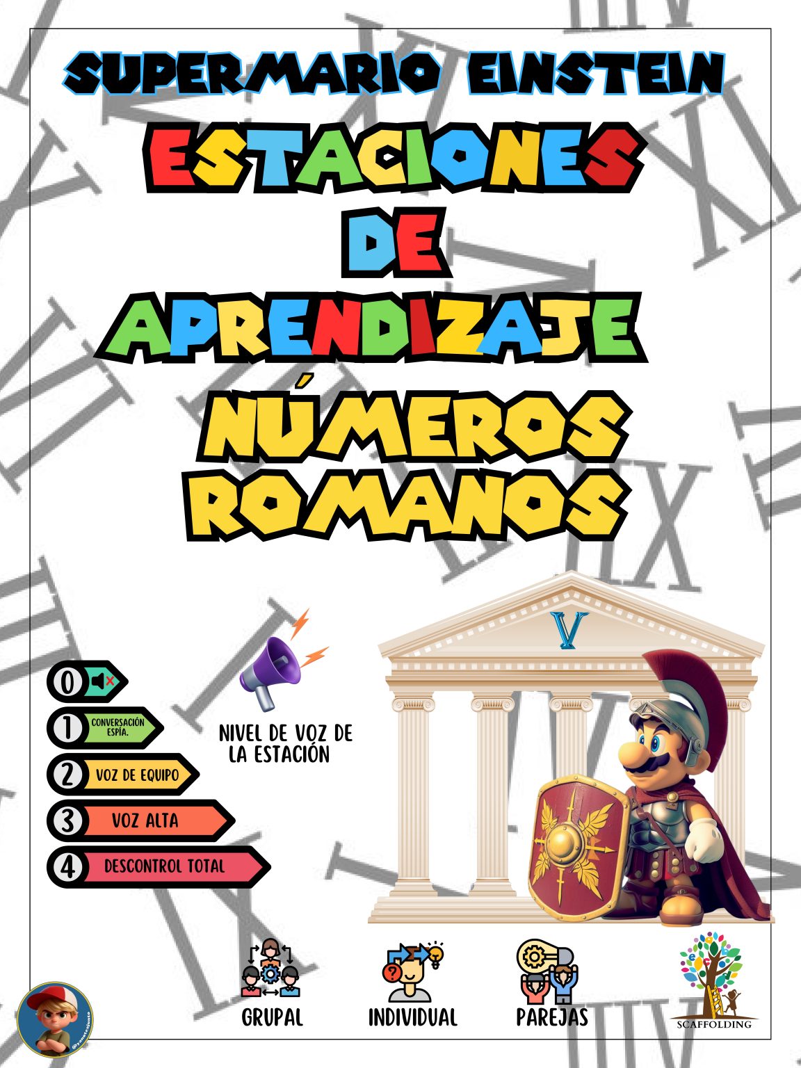 Pack de estaciones de aprendizaje números romanos a partir de segundo ...