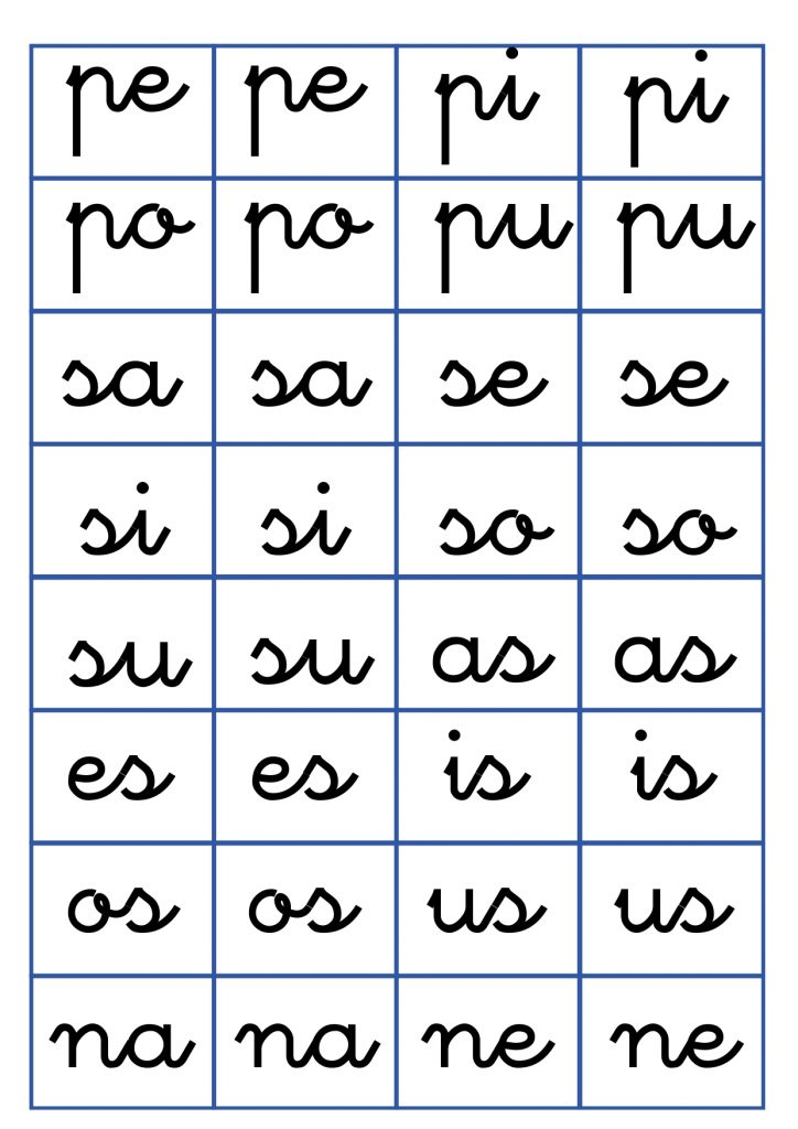 Trabajamos la conciencia silábica de palabras bisílabas -Orientacion ...