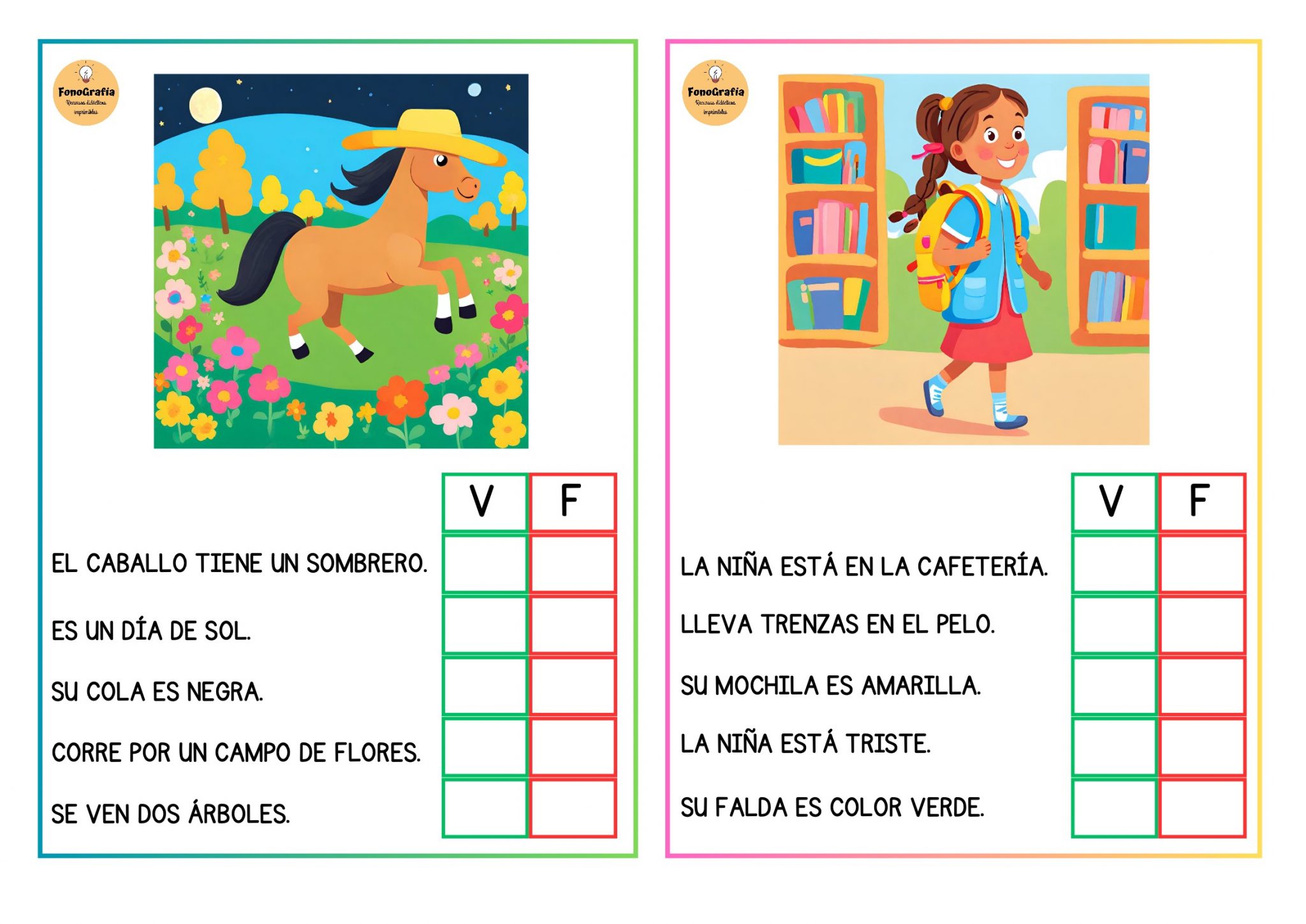 Verdadero falso, trabajamos la comprensión lectora -Orientacion Andujar