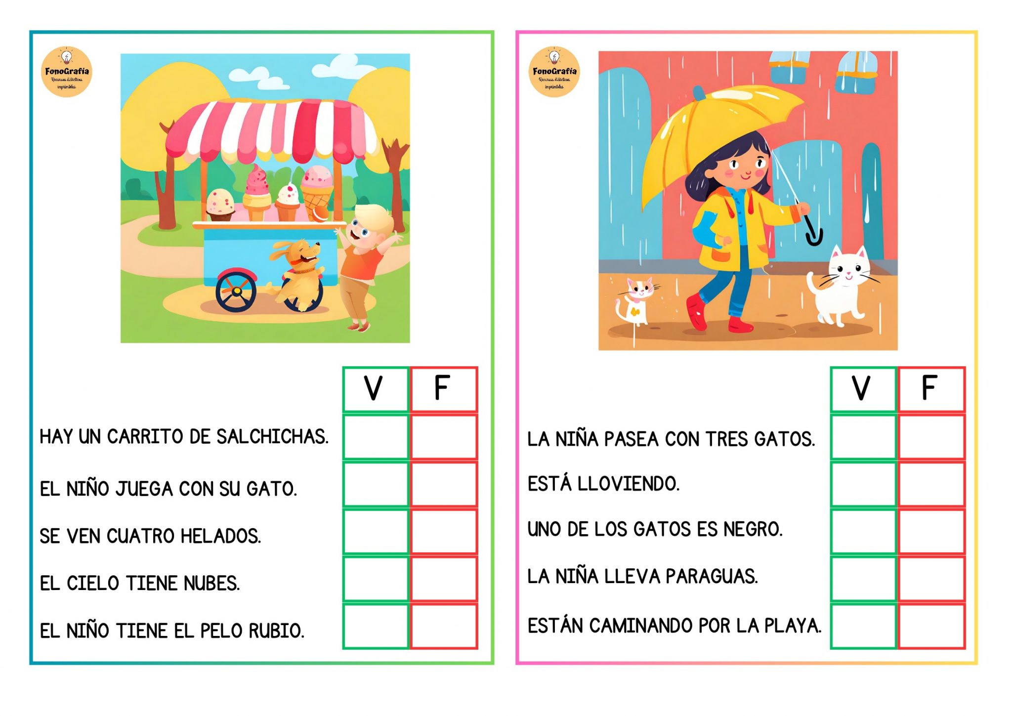 Verdadero falso, trabajamos la comprensión lectora -Orientacion Andujar