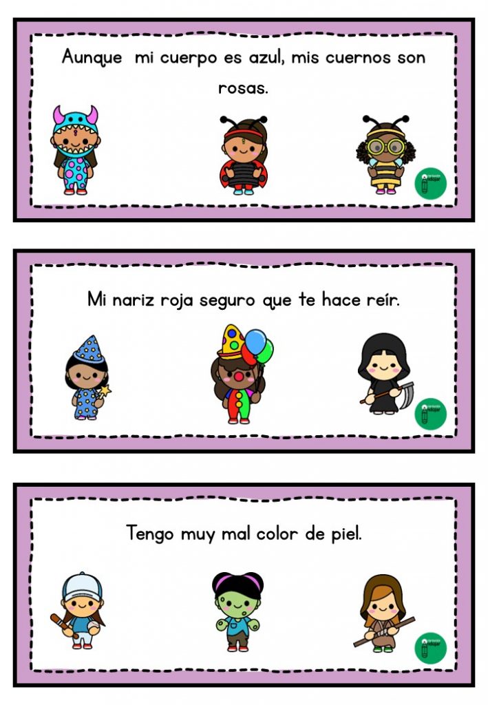 Comprensión lectora con dibujitos de Halloween -Orientacion Andujar