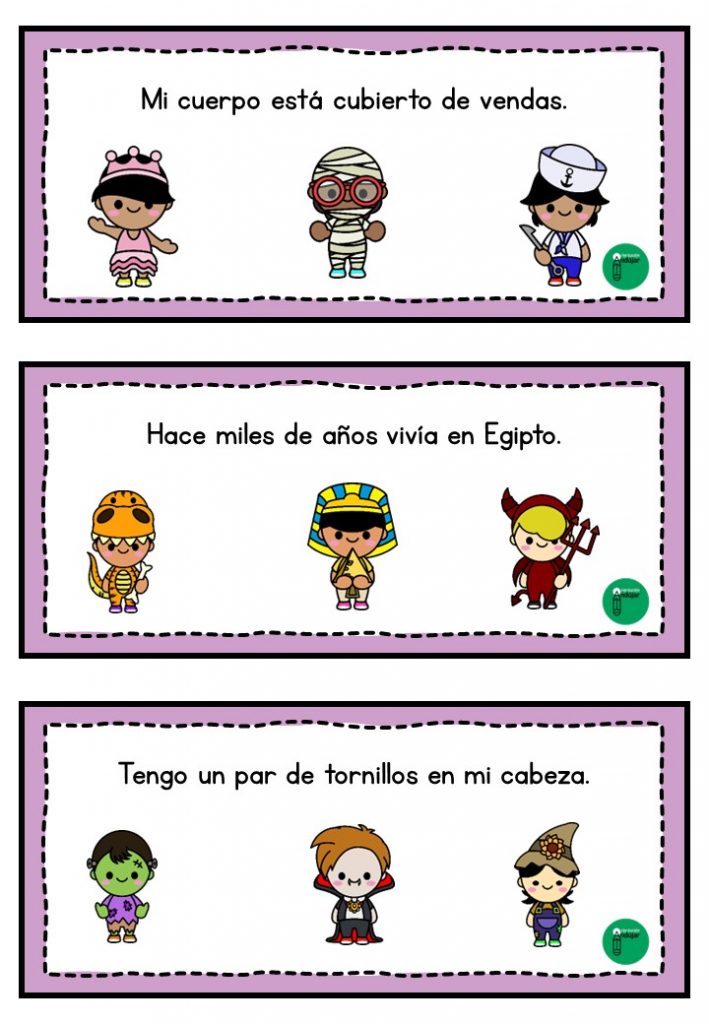 Comprensión lectora con dibujitos de Halloween -Orientacion Andujar