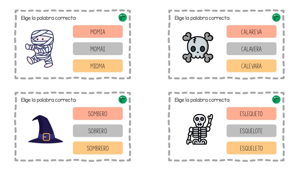 lectura palabras Halloween (3) - Orientación Andújar - Recursos Educativos