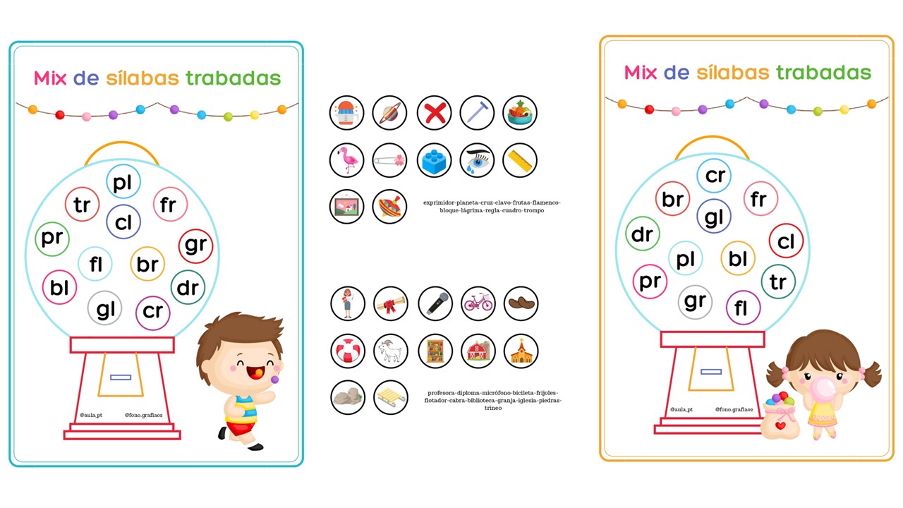 Actividad manipulativa para trabajar los grupos consonánticoS ...