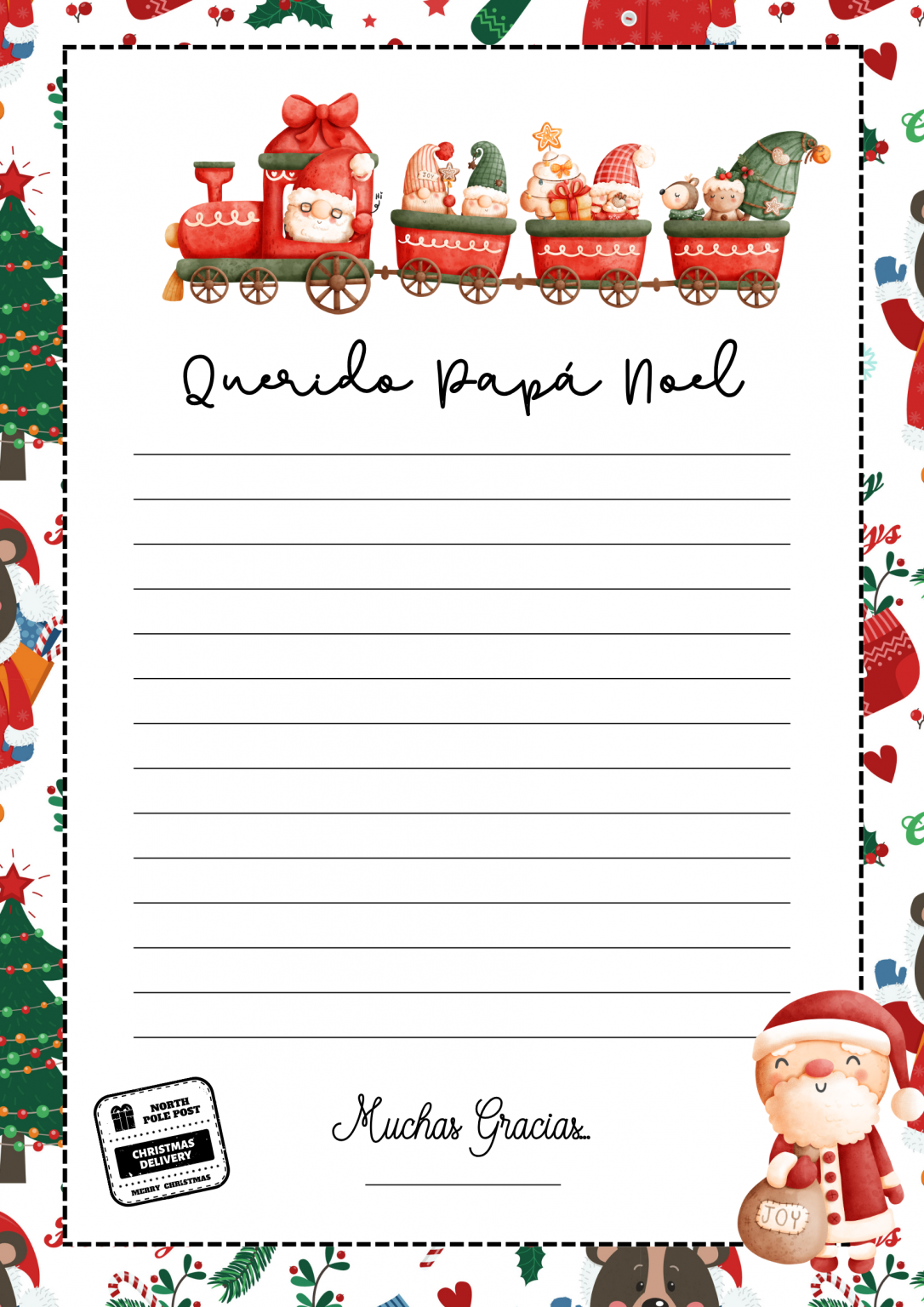 Bonitas cartas a papá Noel listas para descargar imprimir -Orientacion ...