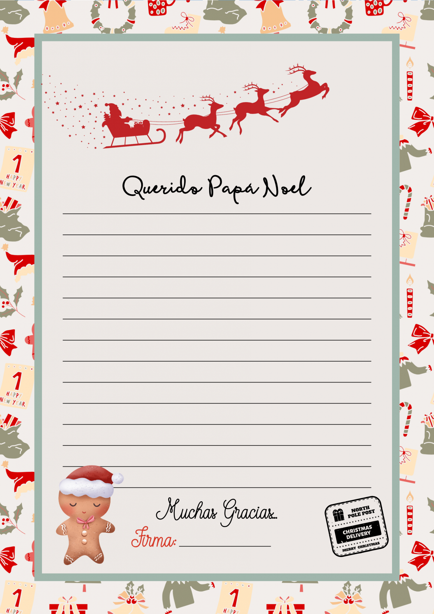 Bonitas cartas a papá Noel listas para descargar imprimir -Orientacion ...
