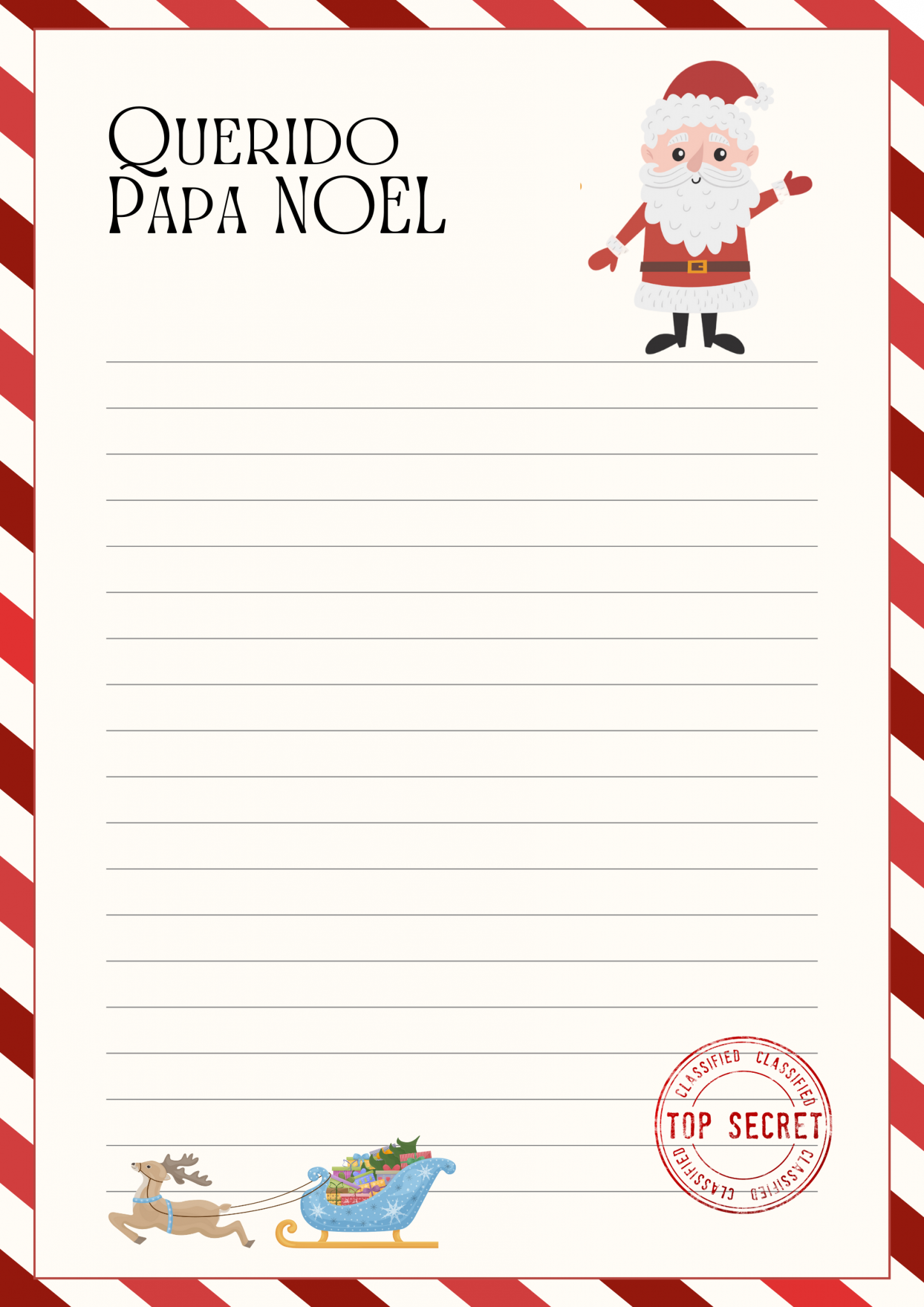 Bonitas cartas a papá Noel listas para descargar imprimir -Orientacion ...