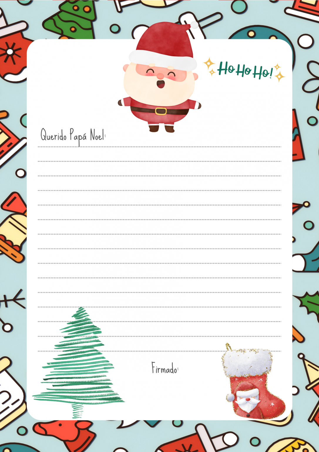 Bonitas cartas a papá Noel listas para descargar imprimir -Orientacion ...