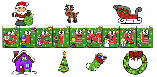 Bonito cartel para decorar tu casa con las palabras diciembre ...