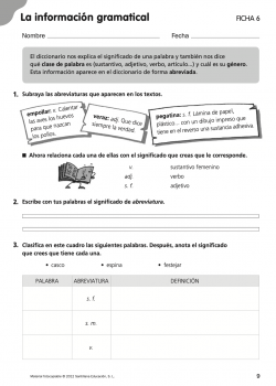 Colección de Fichas para trabajar el uso del diccionario -Orientacion ...