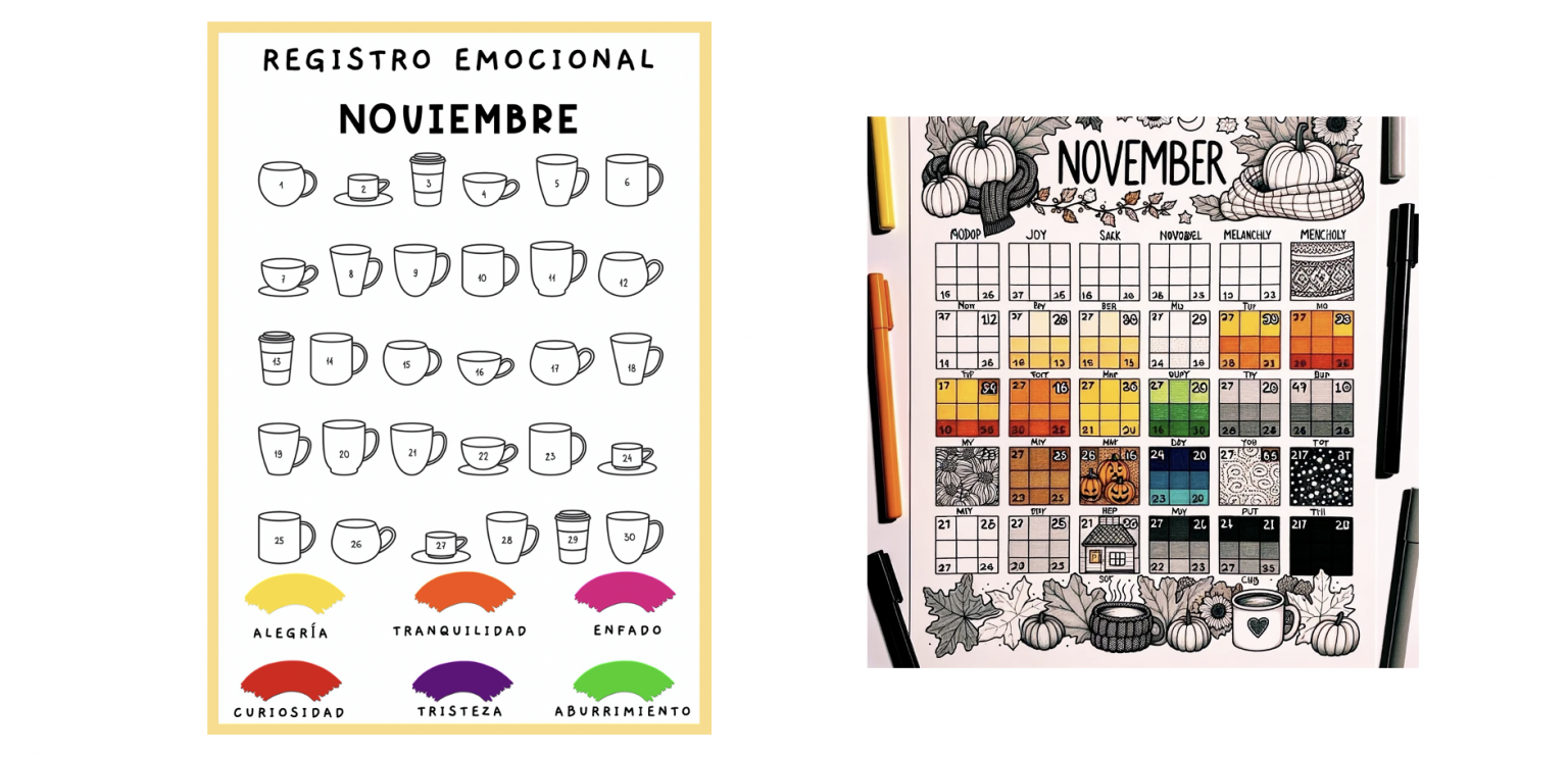 MOOD TRACKER registro emociones mes de noviembre 2023 -Orientacion Andujar