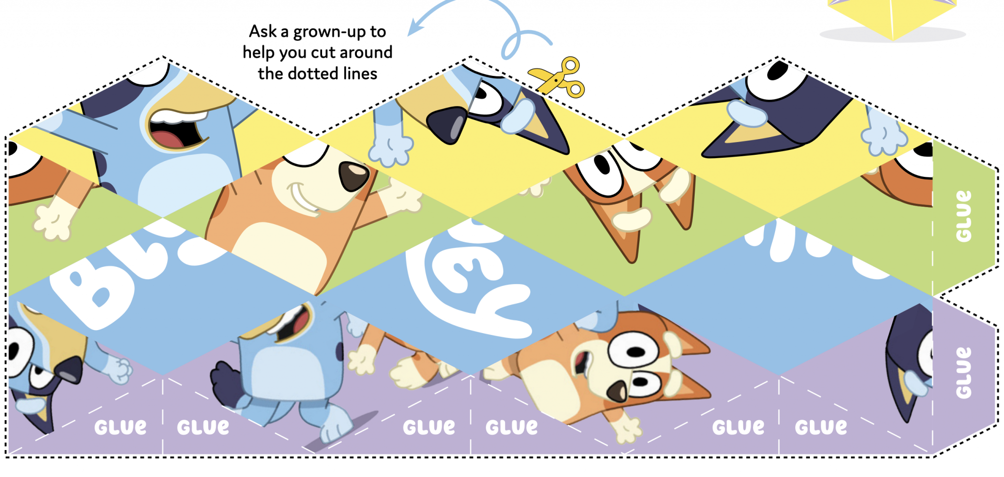 Manualidades Flextangle DE LA FAMILIA BLUEY -Orientacion Andujar