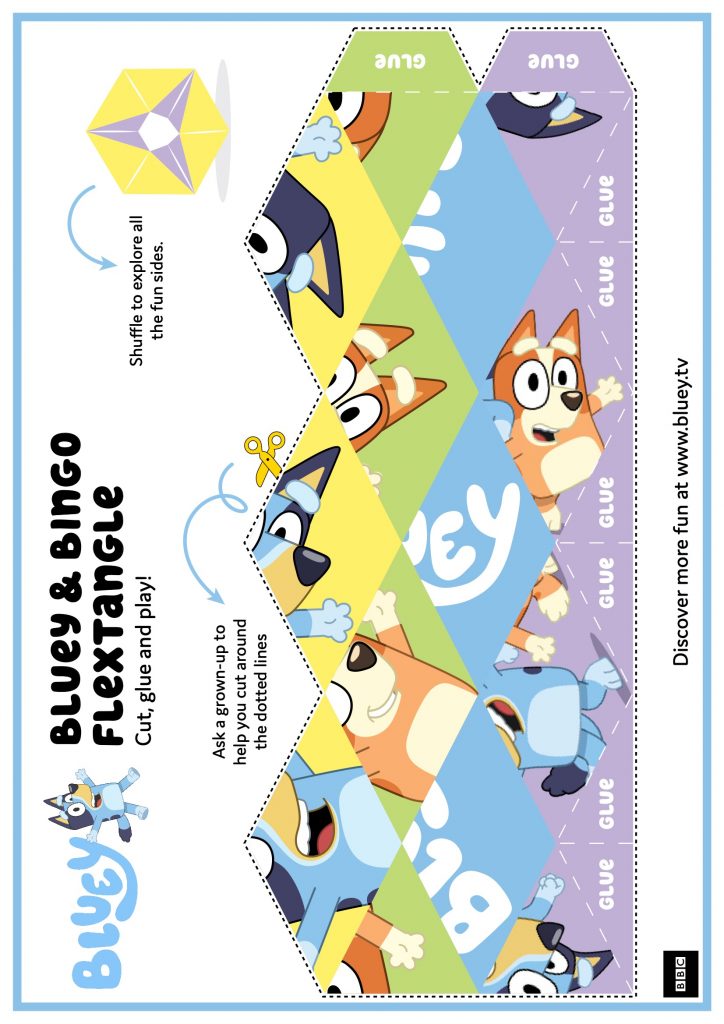 Manualidades Flextangle DE LA FAMILIA BLUEY -Orientacion Andujar