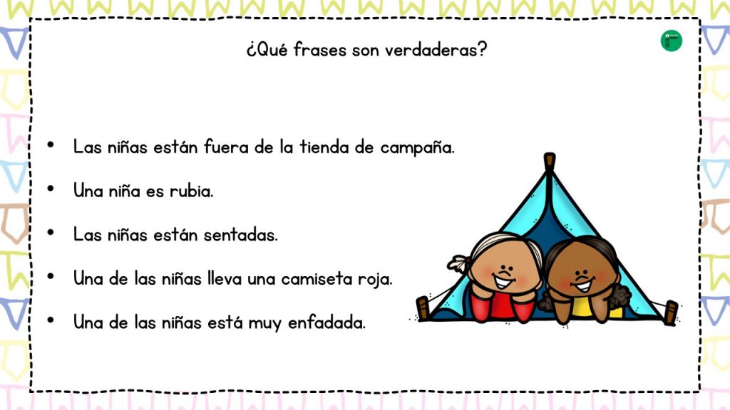 Comprensión lectora de frases cortas con dibujos -Orientacion Andujar