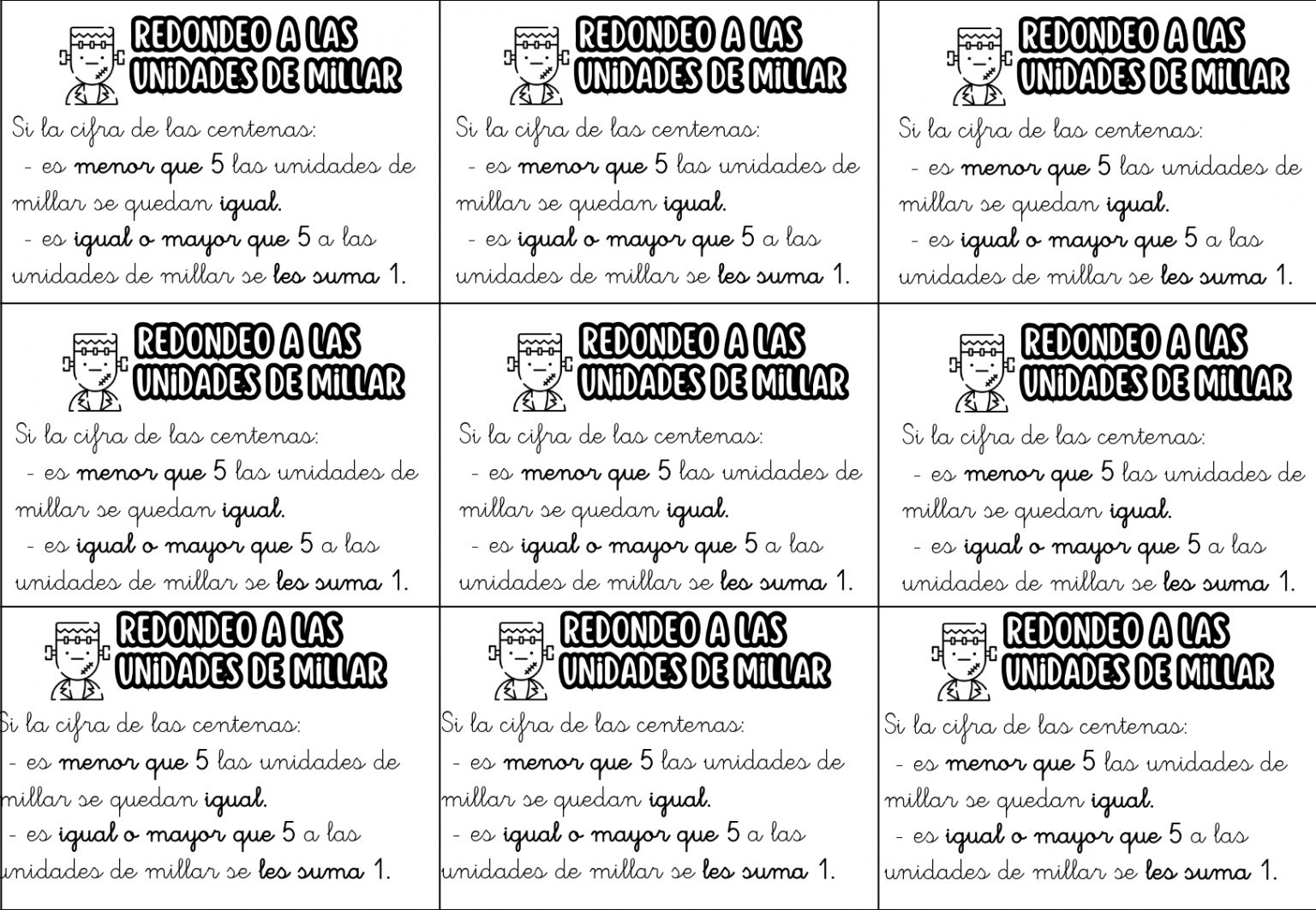 Material de apoyo para redondear a las decenas, centenas y unidades de ...