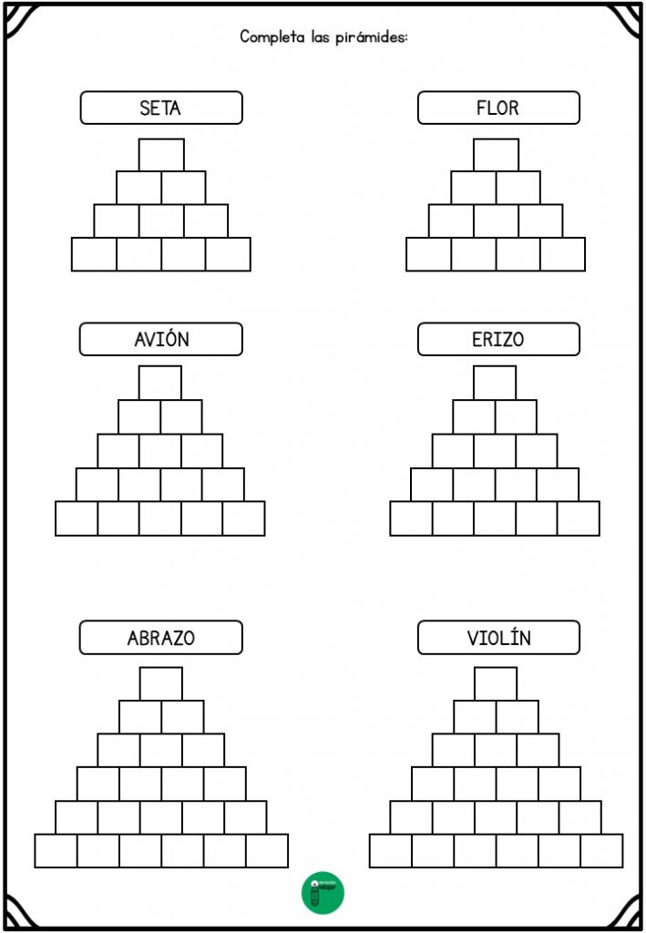 Las pirámides de palabras -Orientacion Andujar