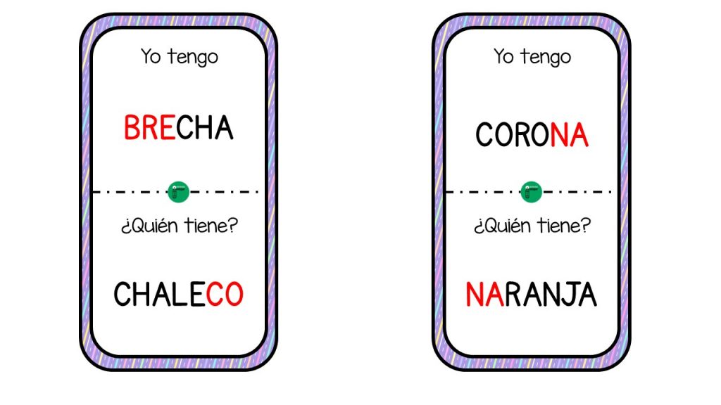 Divertido "¿Quién tiene? Yo tengo..." de palabras encadenadas ...