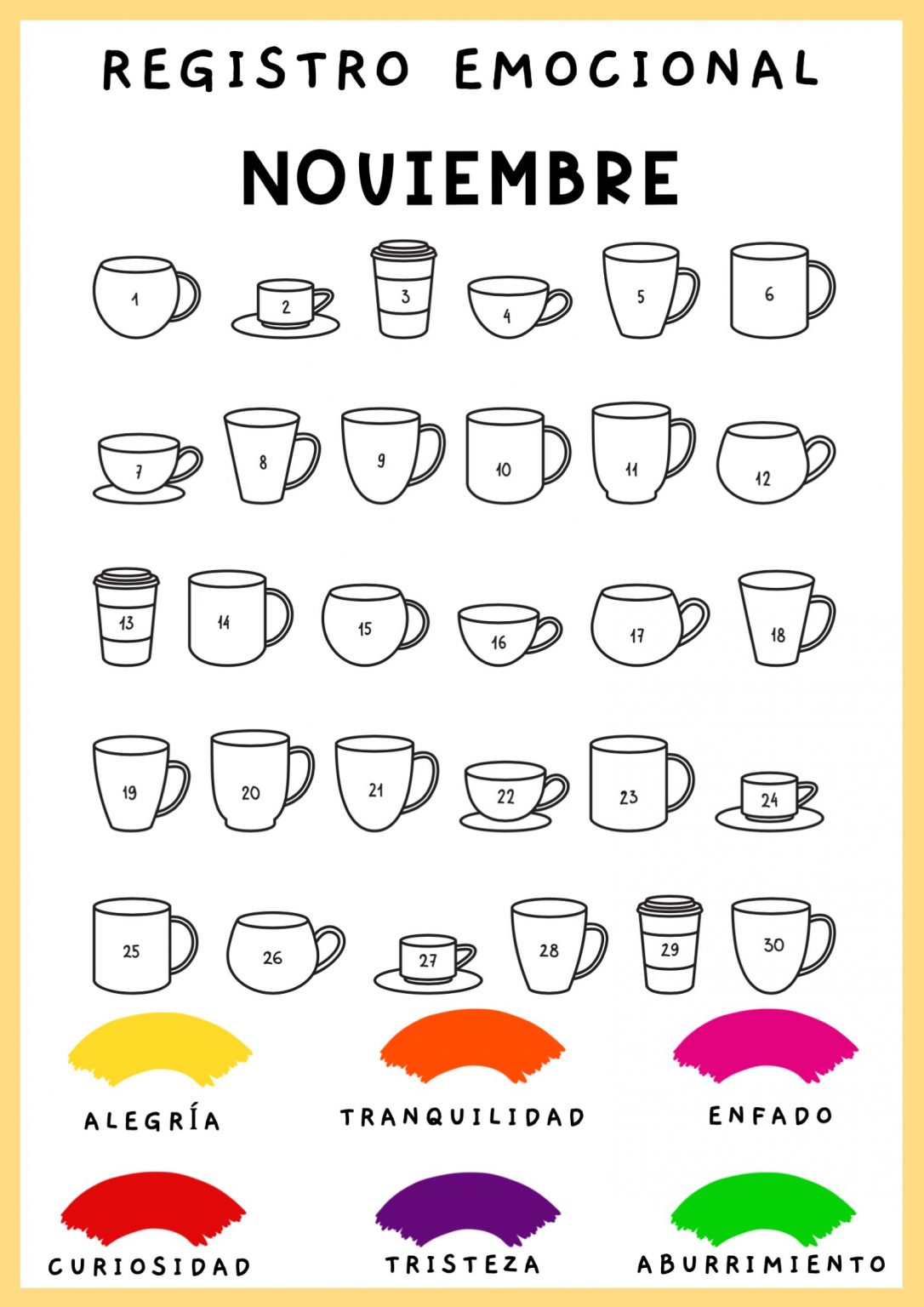 MOOD TRACKER registro emociones mes de noviembre 2023 -Orientacion Andujar