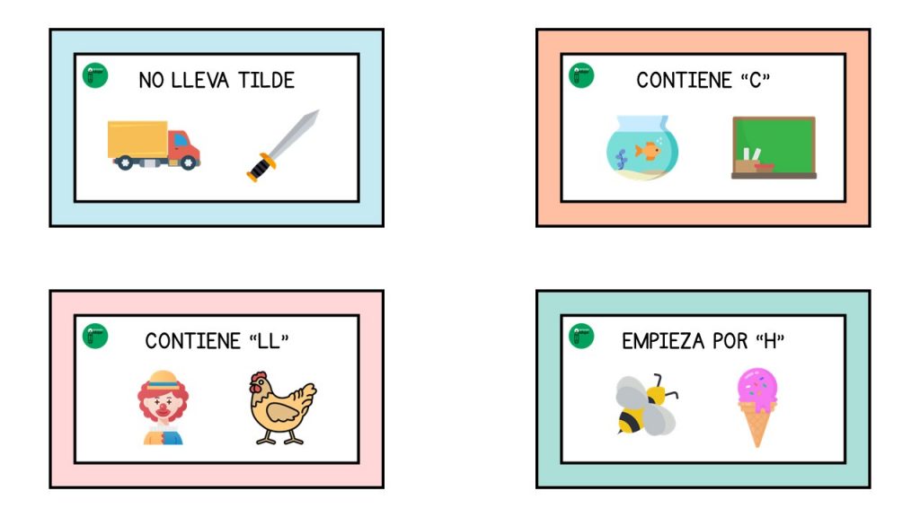 Repaso de ortografía: Juego de tarjetas -Orientacion Andujar