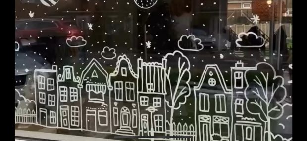 Bonitas plantillas para decorar tus ventanas esta navidad en casa o en ...