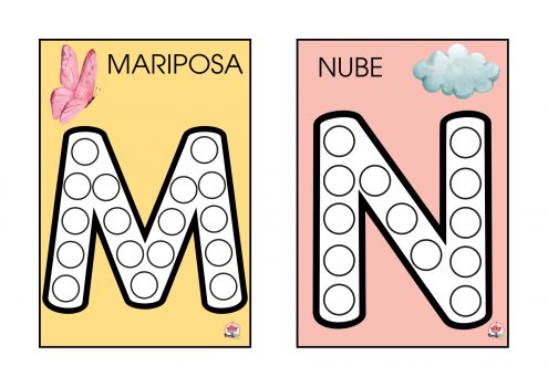 Bonito Abecedario de pompones y gomets trabajamos la motricidad ...