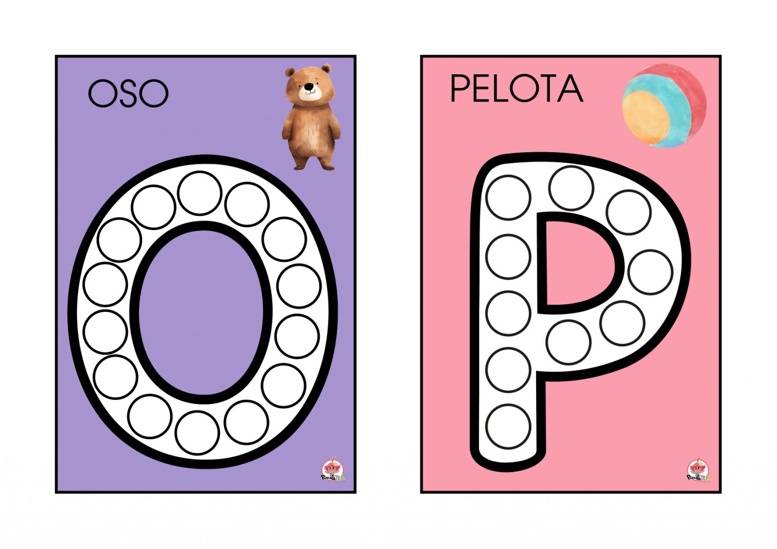 Bonito Abecedario de pompones y gomets trabajamos la motricidad ...