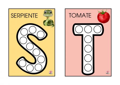 Bonito Abecedario de pompones y gomets trabajamos la motricidad ...