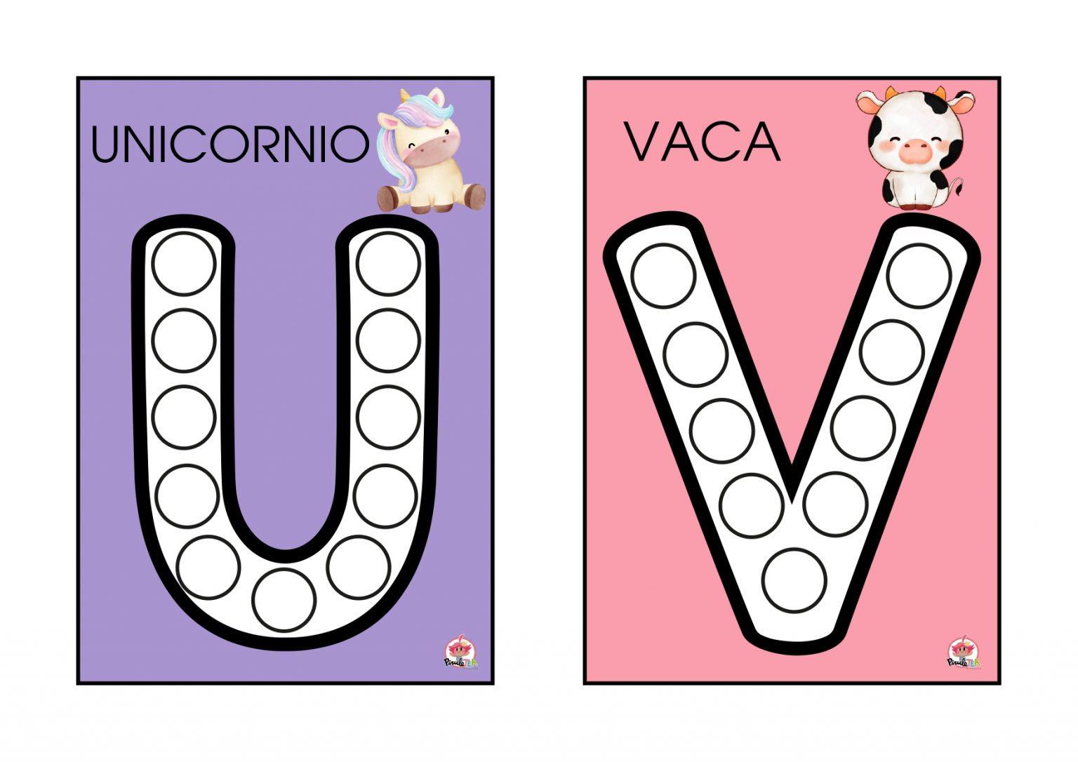 Bonito Abecedario de pompones y gomets trabajamos la motricidad ...