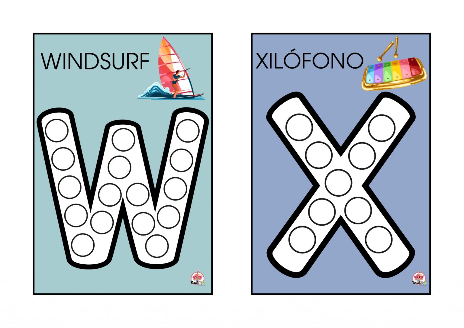 Bonito Abecedario de pompones y gomets trabajamos la motricidad ...