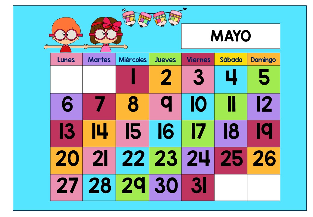 CALENDARIO A TODO COLOR PARA DECORAR TU CLASE AÑO 2024 (5 ...