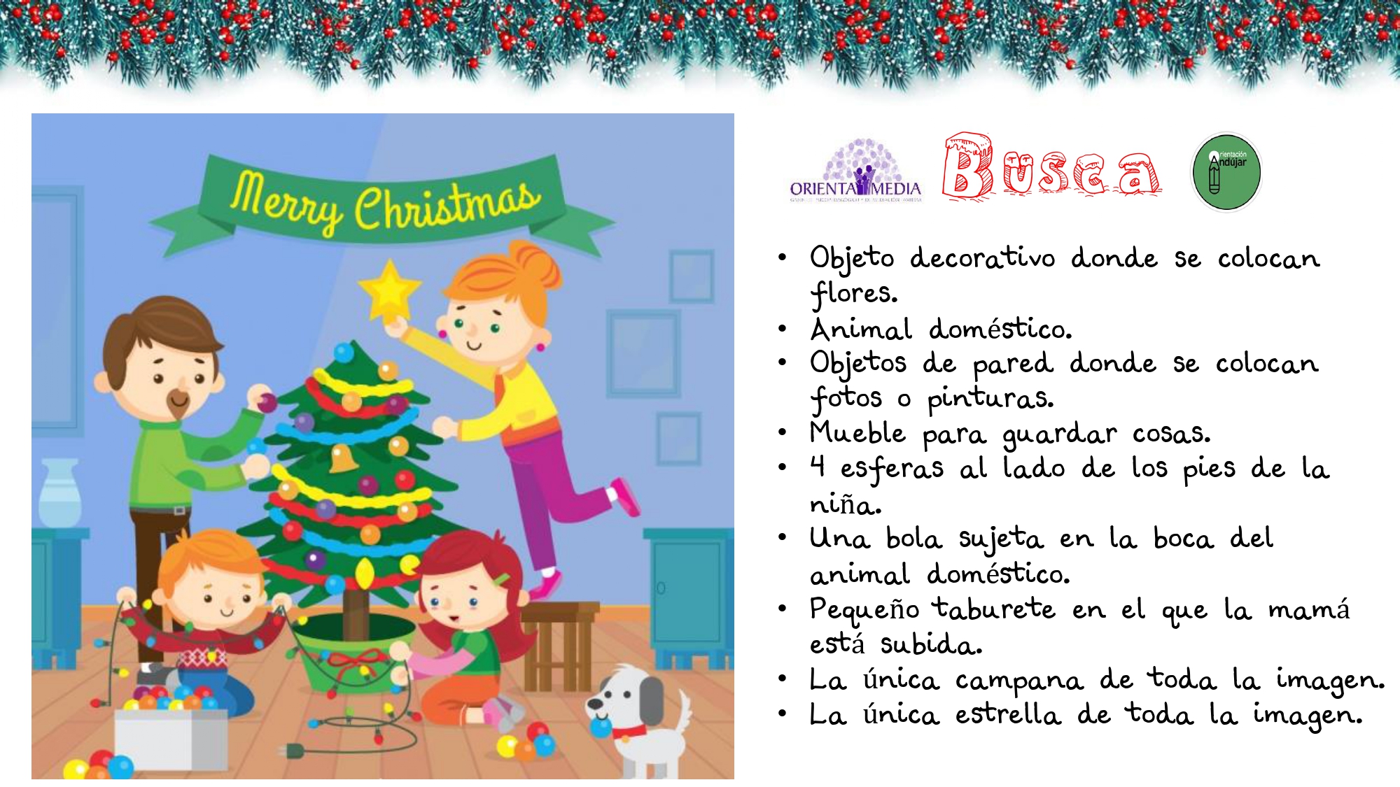 Ejercicios de comprensión lectora con temática navideña -Orientacion ...