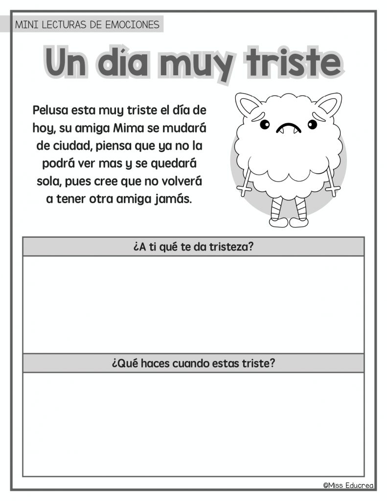 MIni lecturitas para trabajar las emociones -Orientacion Andujar