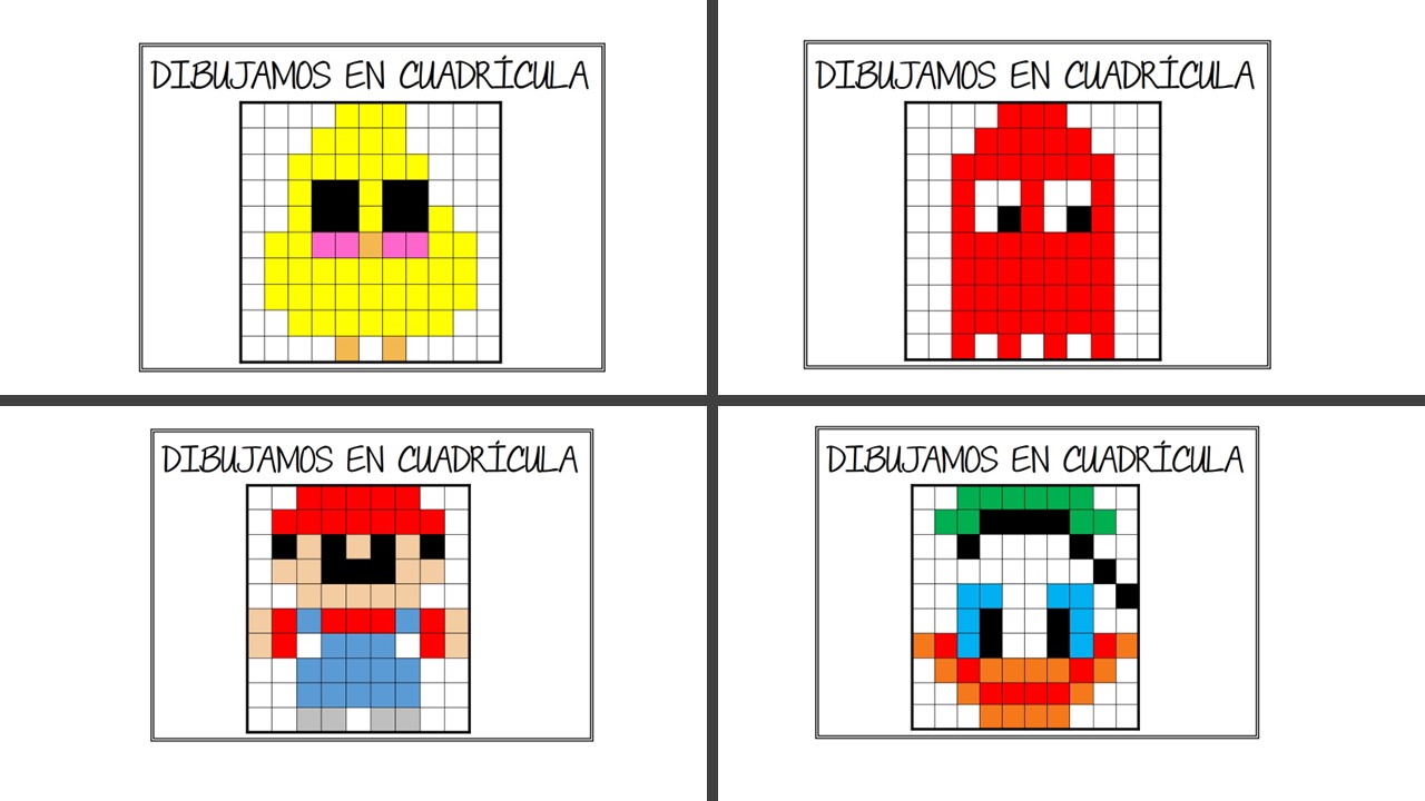 Práctica De Dibujo De Cuadrícula Cuadrícula Para Colorear Por