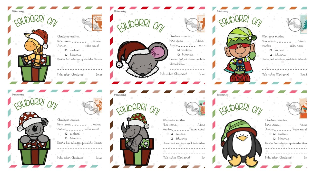 Bonitas postales navideñas en varios idiomas -Orientacion Andujar