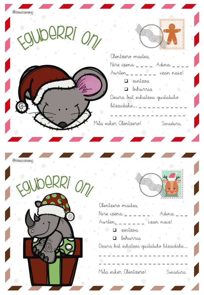 Bonitas postales navideñas en varios idiomas -Orientacion Andujar
