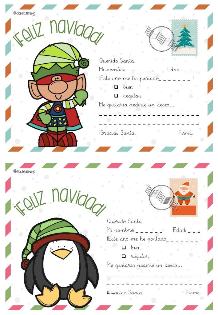 Bonitas postales navideñas en varios idiomas -Orientacion Andujar