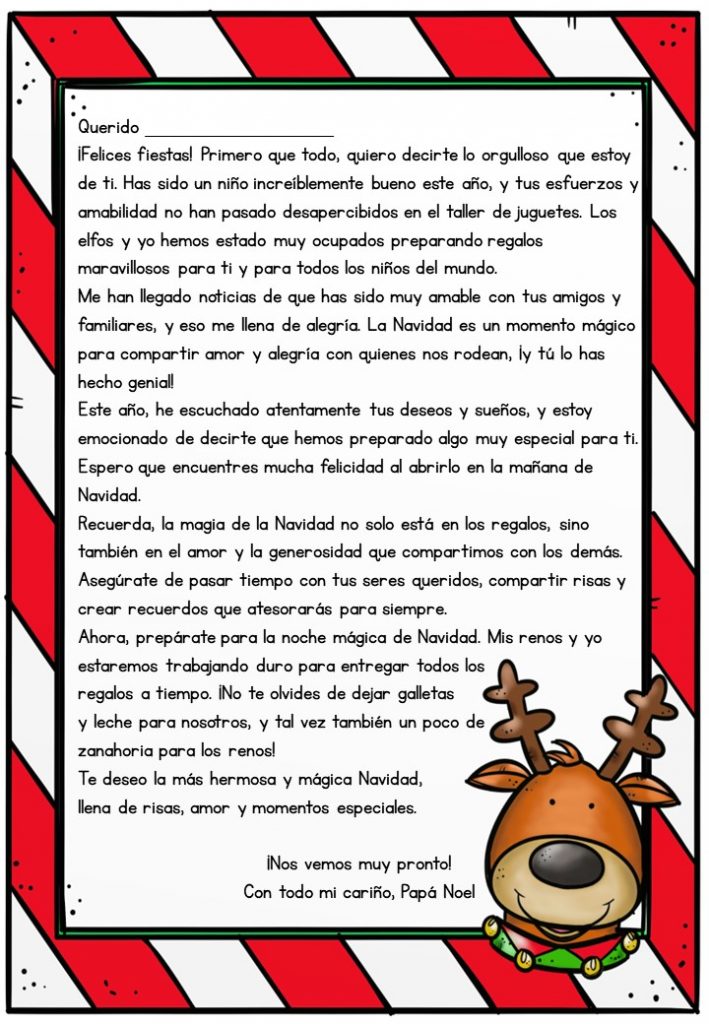 Carta de Papá Noel para tu hijo/a -Orientacion Andujar