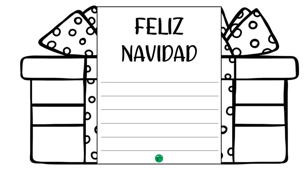 Tarjetas navideñas: Colorea y escribe un mensaje -Orientacion Andujar