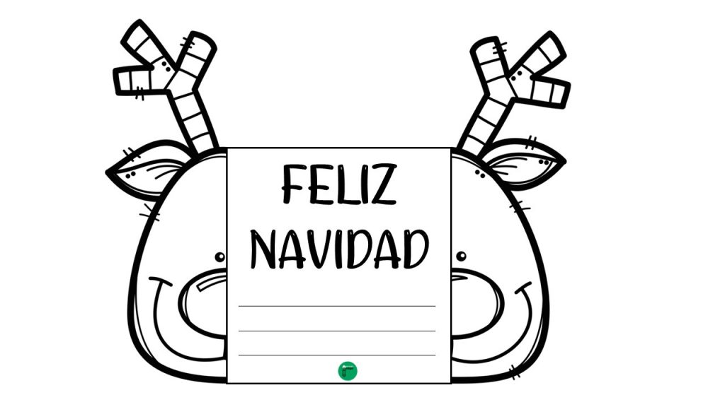 Tarjetas navideñas: Colorea y escribe un mensaje -Orientacion Andujar