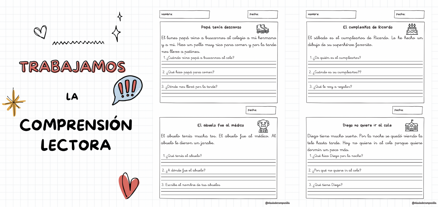 10 lecturas nivel inicial para trabajar la comprensión lectora ...