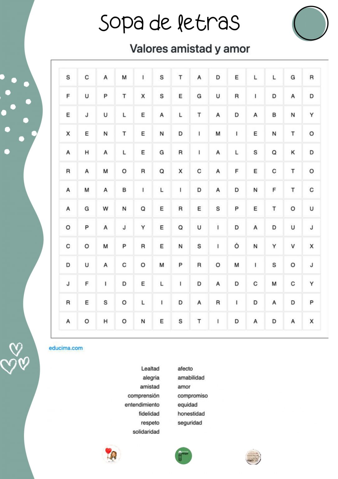 Actividades del amor y la amistad -Orientacion Andujar