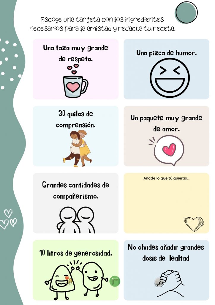Actividades del amor y la amistad -Orientacion Andujar
