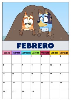 BONITO CALENDARIO PARA ANOTACIONES FAMILIA BLUEY NUEVO MODELO ...