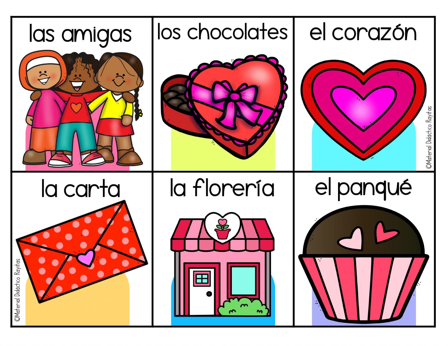 Bonito bingo para el día del amor y la amistad -Orientacion Andujar