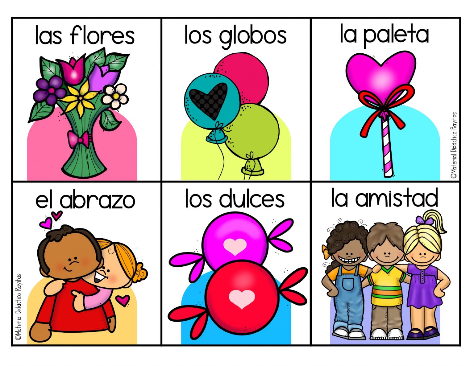 Bonito bingo para el día del amor y la amistad -Orientacion Andujar