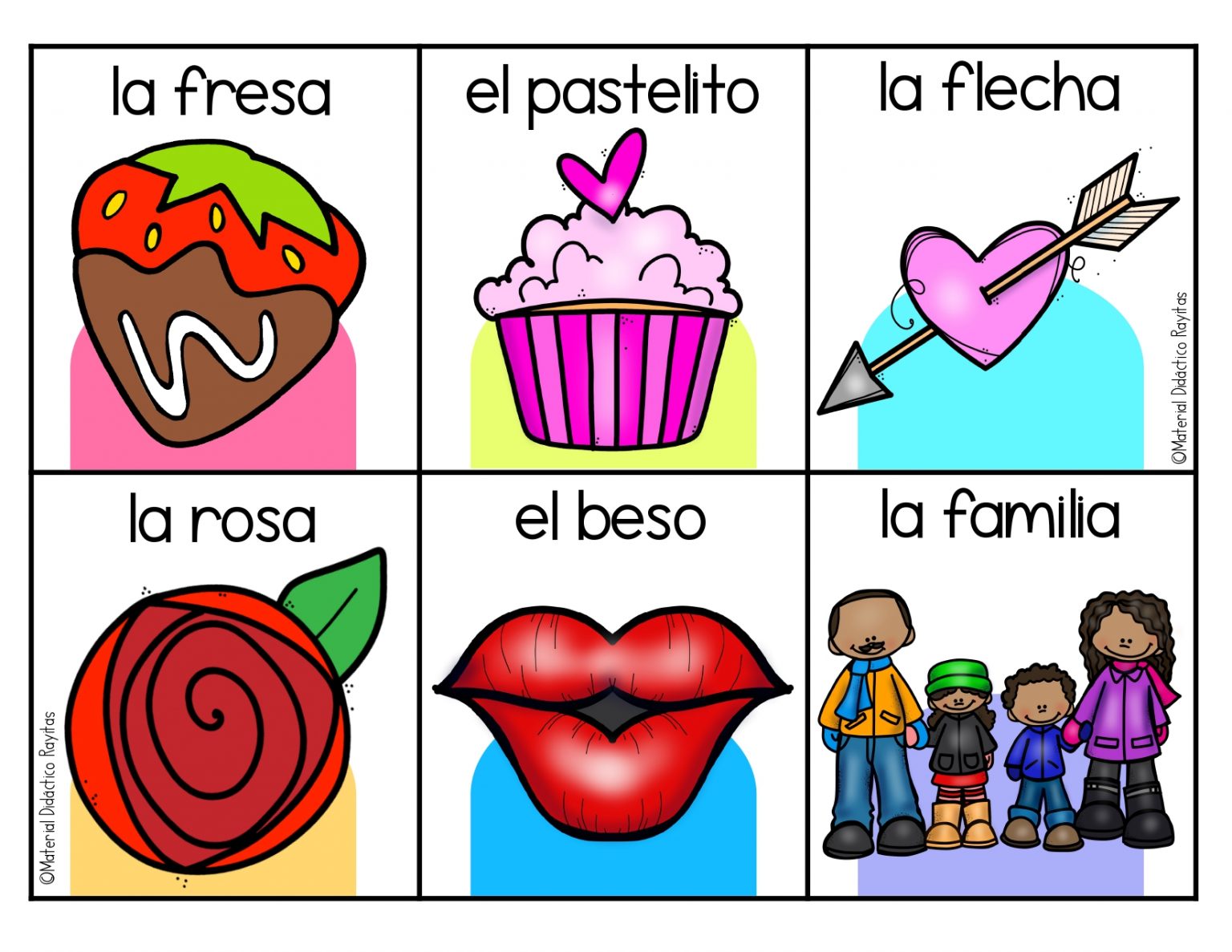 Bonito bingo para el día del amor y la amistad -Orientacion Andujar