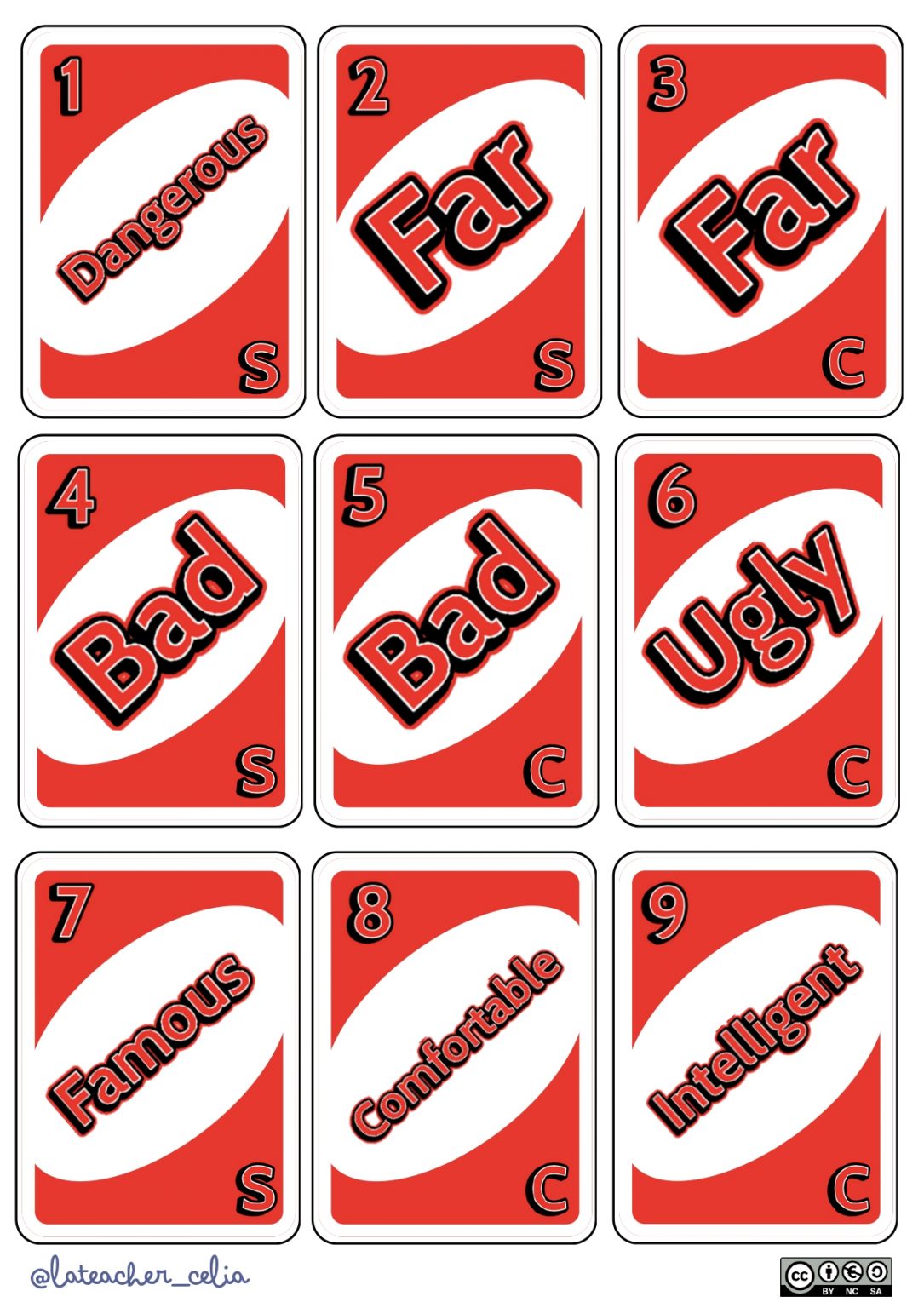 Juego del Uno: Comparatives and superlatives -Orientacion Andujar