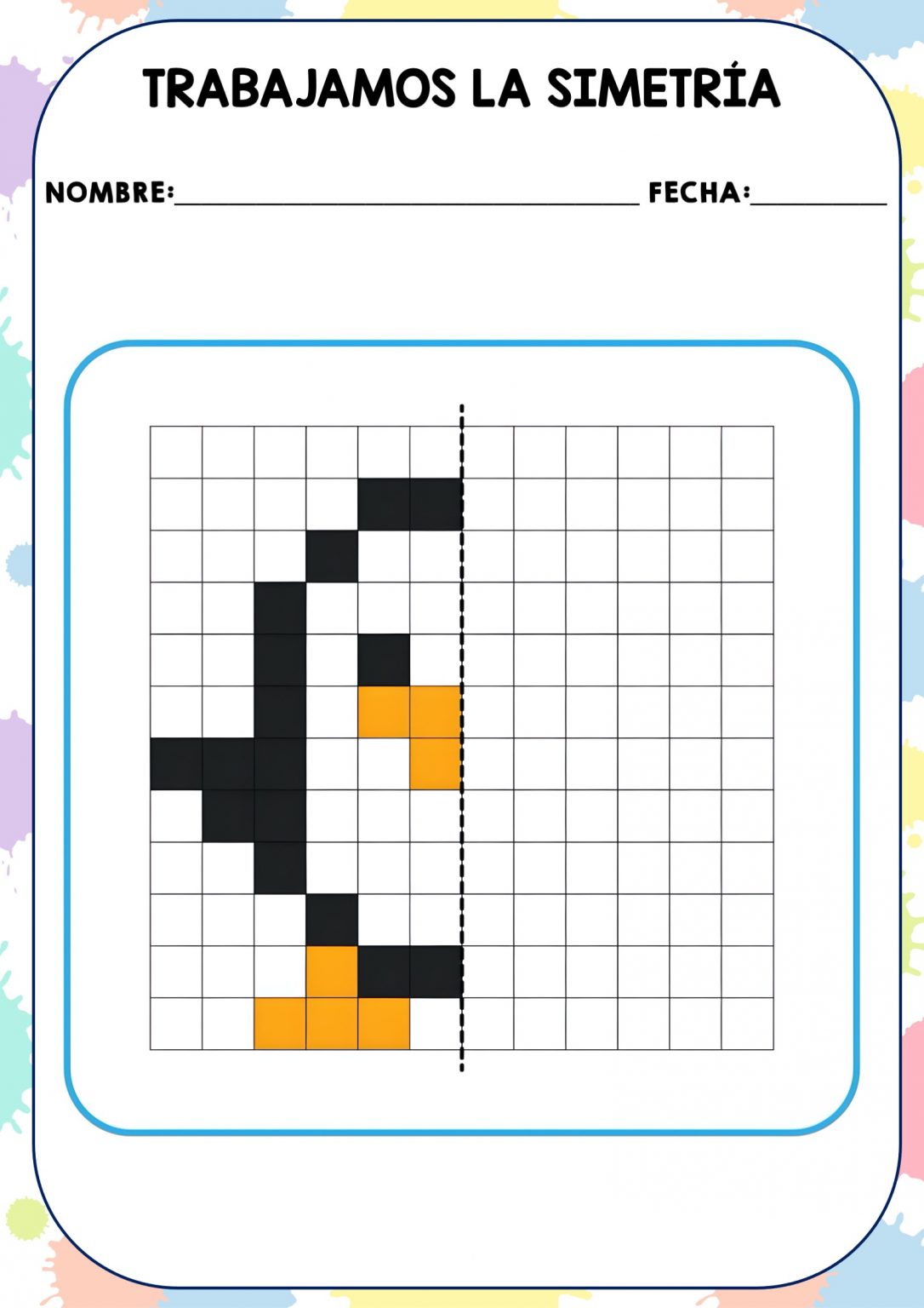 Dibujos en cuadrícula para trabajar la simetría - Actividades de infantil y primaria